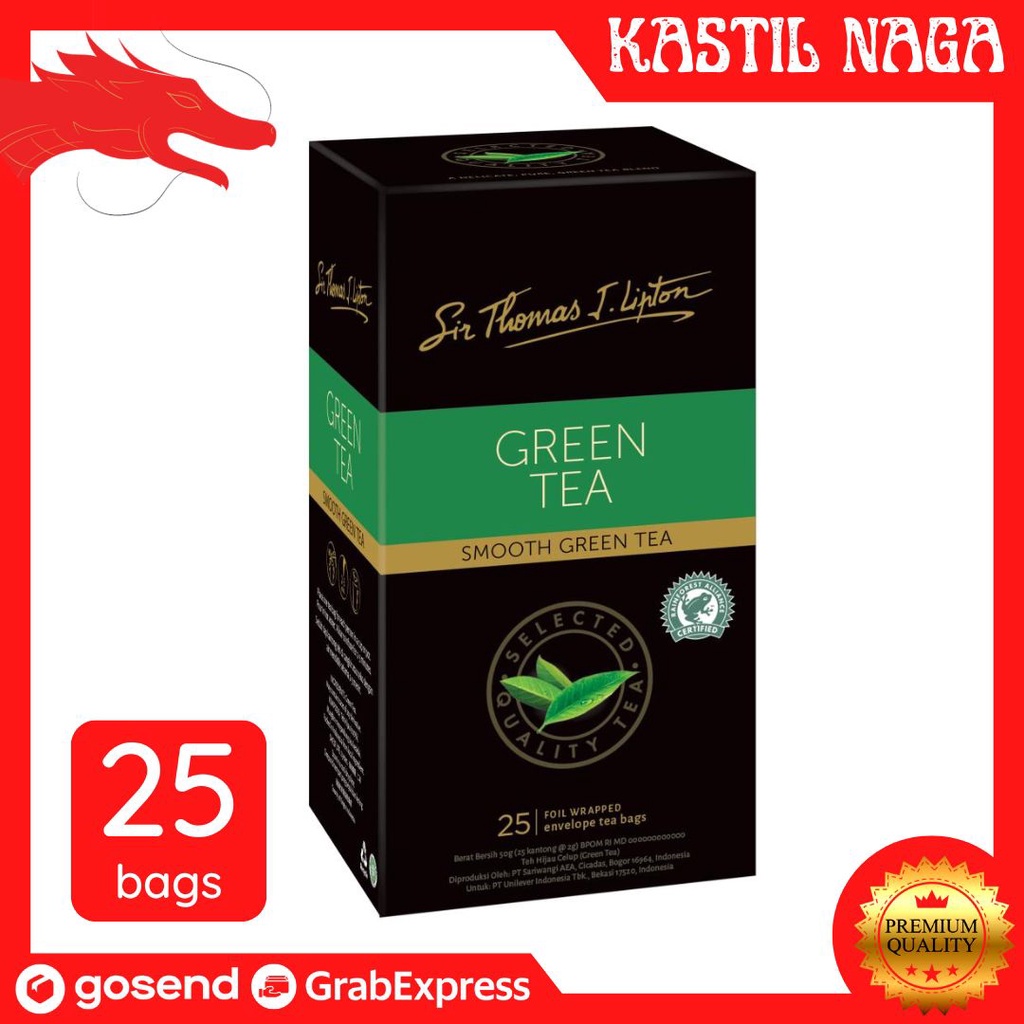 Jual Teh Sir Thomas Lipton - Green Tea - 25 bags | Shopee Indonesia