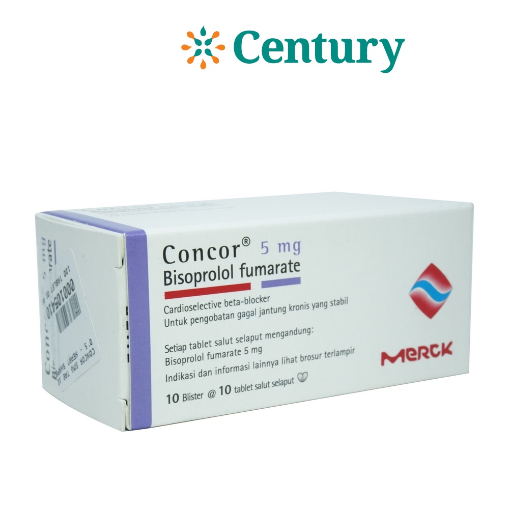 Jual CONCOR 5 MG 1 STRIP ISI 10 TABLET/BISOPROLOL/HIPERTENSI/JANTUNG ...