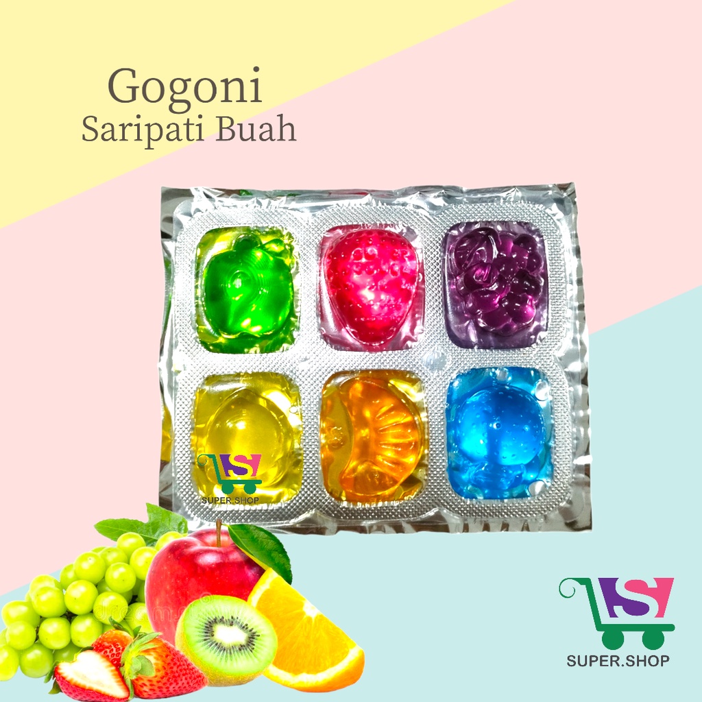 Jual Gogoni Saripati Buah Jelly Jeli Agar Agar Aneka Buah | Shopee ...