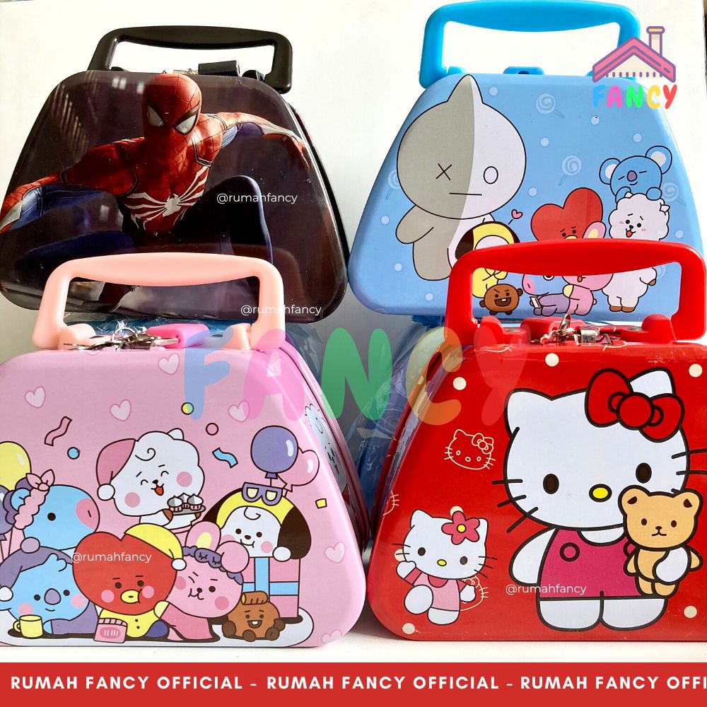 Jual [FREE BUBBLE + DUS] Coin Box Celengan Piggy Bank Kunci Jinjing ...