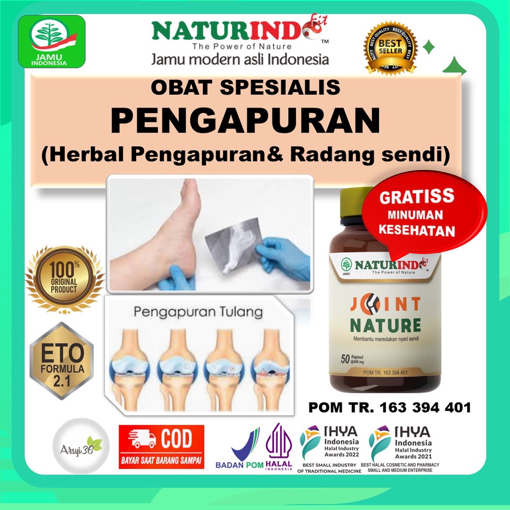 Jual Obat Pengapuran Sendi Tulang Lutut Nyeri Rheumatik Persendian ...