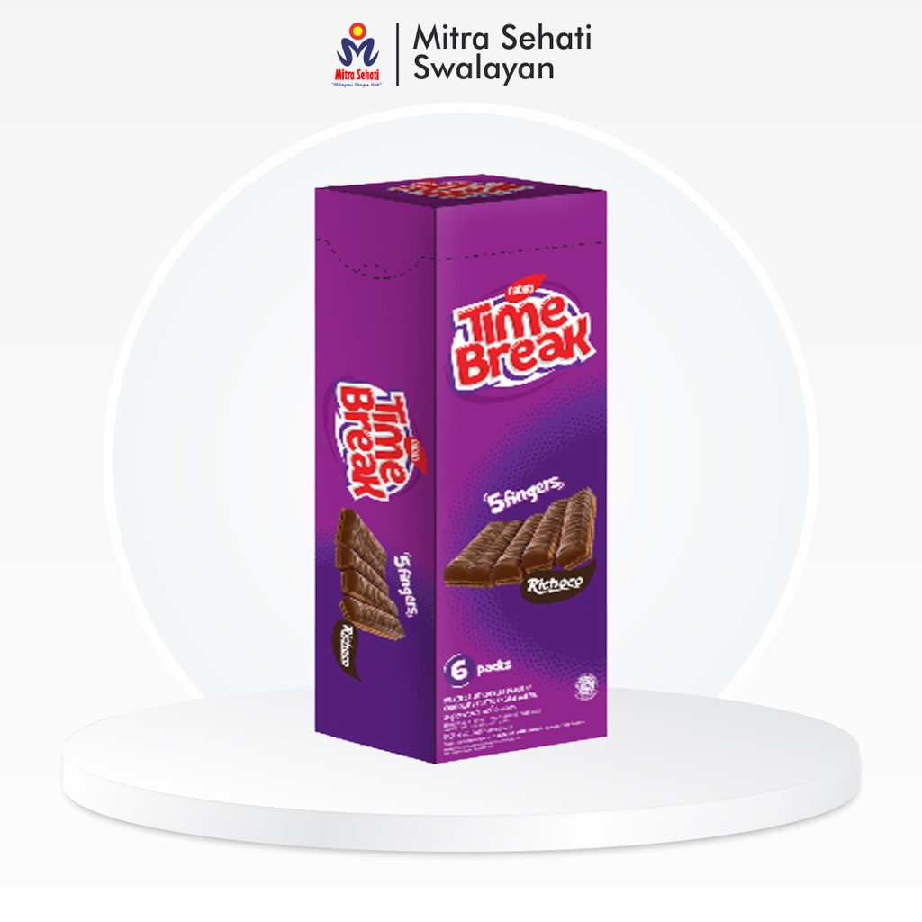 Jual Nabati Time Break Wafer Salut Cokelat Paduan 120gr (isi 6 bungkus ...