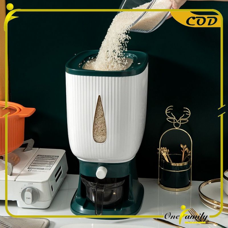 Jual Box penyimpanan Beras Dispenser beras New 12 Liter Motif 3D Tempat ...