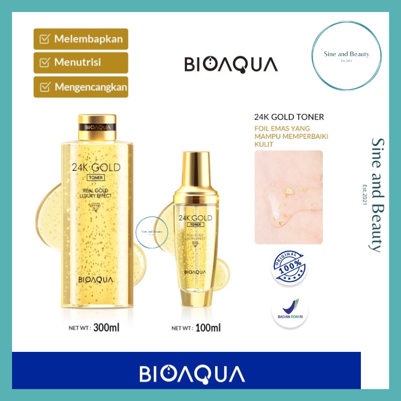 Jual BIOAQUA 24K Gold Toner Original- 100ml / 300ml | Shopee Indonesia
