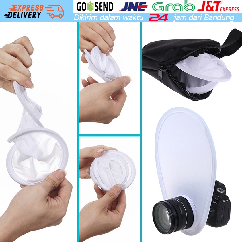 Jual 30CM Photography Flash Lens Diffuser Reflector Flash Diffuser ...