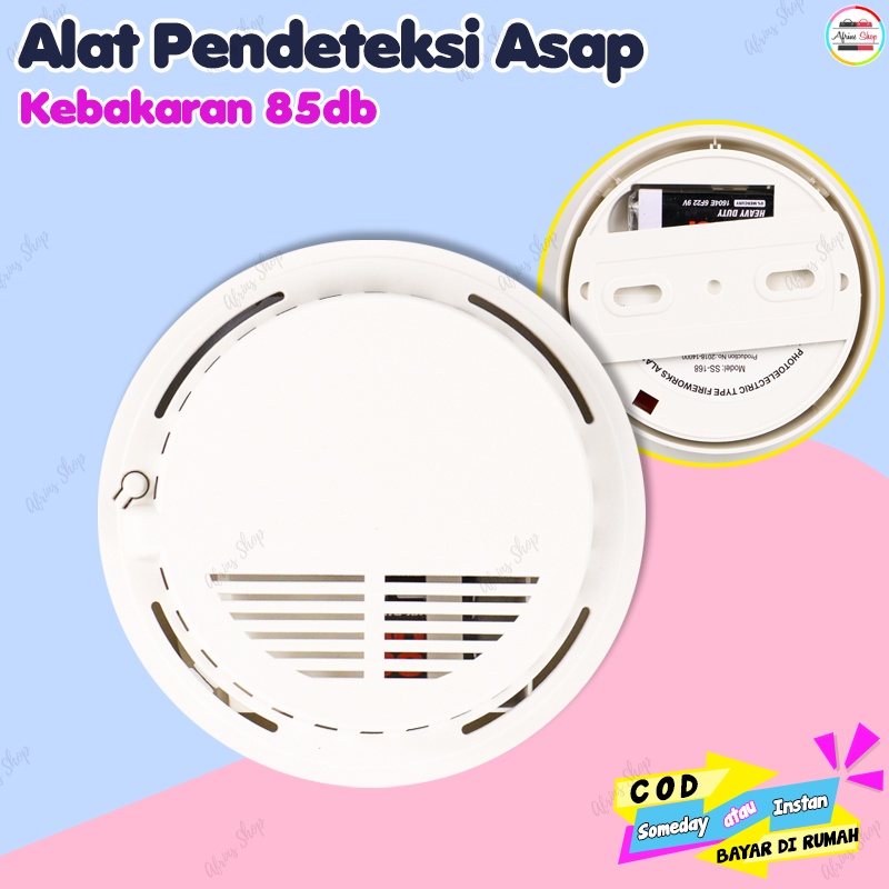 Jual Alat Deteksi Asap Api Smoke Detector Alat Pendeteksi Kebakaran ...