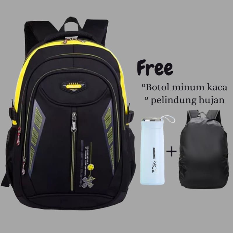 Jual Tas Ransel ANAK LAKI-LAKI DSHILANG+BOTOL+COVER HUJAN RANSEL ANAK SEKOLAH SD,SMP,SMA ...