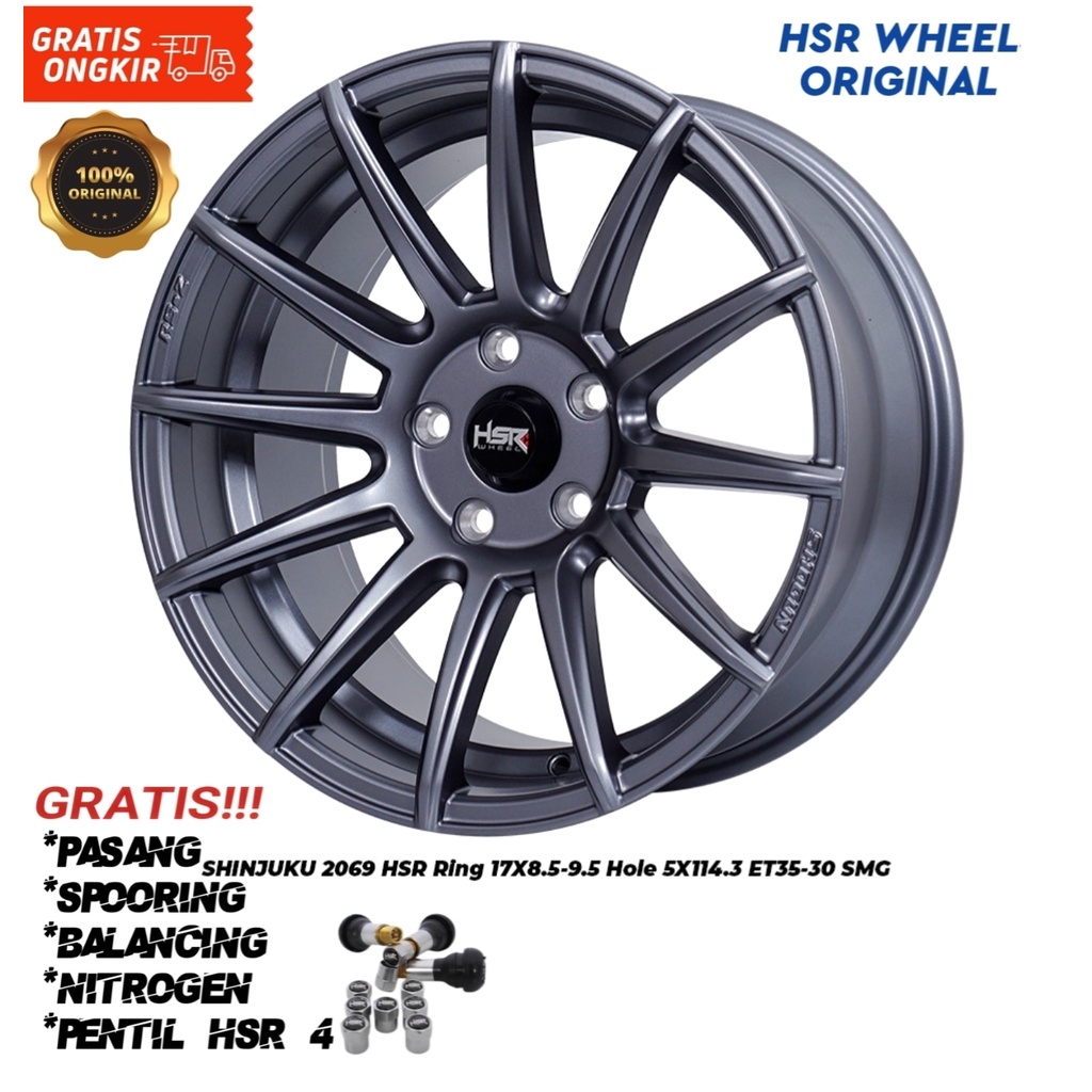 Jual Velg hsr wheel mobil ring 17 Untuk innova,Ertiga, Dll lebar 85/95 ET 35/30 Warna SMG ...
