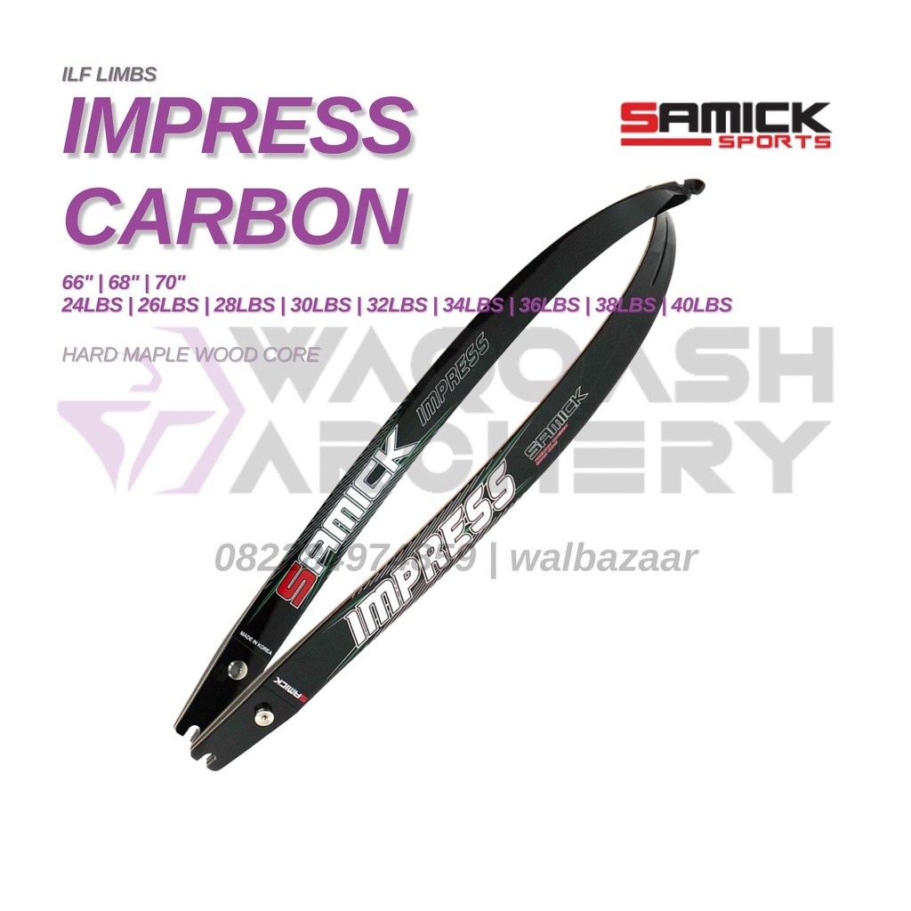 Jual SAMICK IMPRESS CARBON ILF LIMBS Recurve Bow Original | Shopee Indonesia