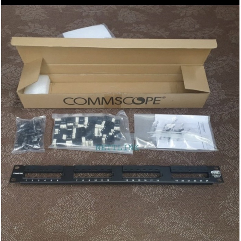 Jual Patch panel CAT 6, 24 port AMP / commscope loaded | Shopee Indonesia