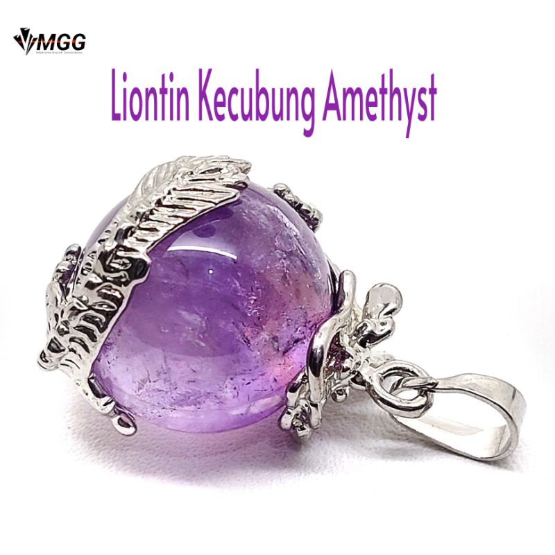Jual LIONTIN BATU NATURAL KECUBUNG AMATYST LILITAN NAGA 20MM | Shopee ...