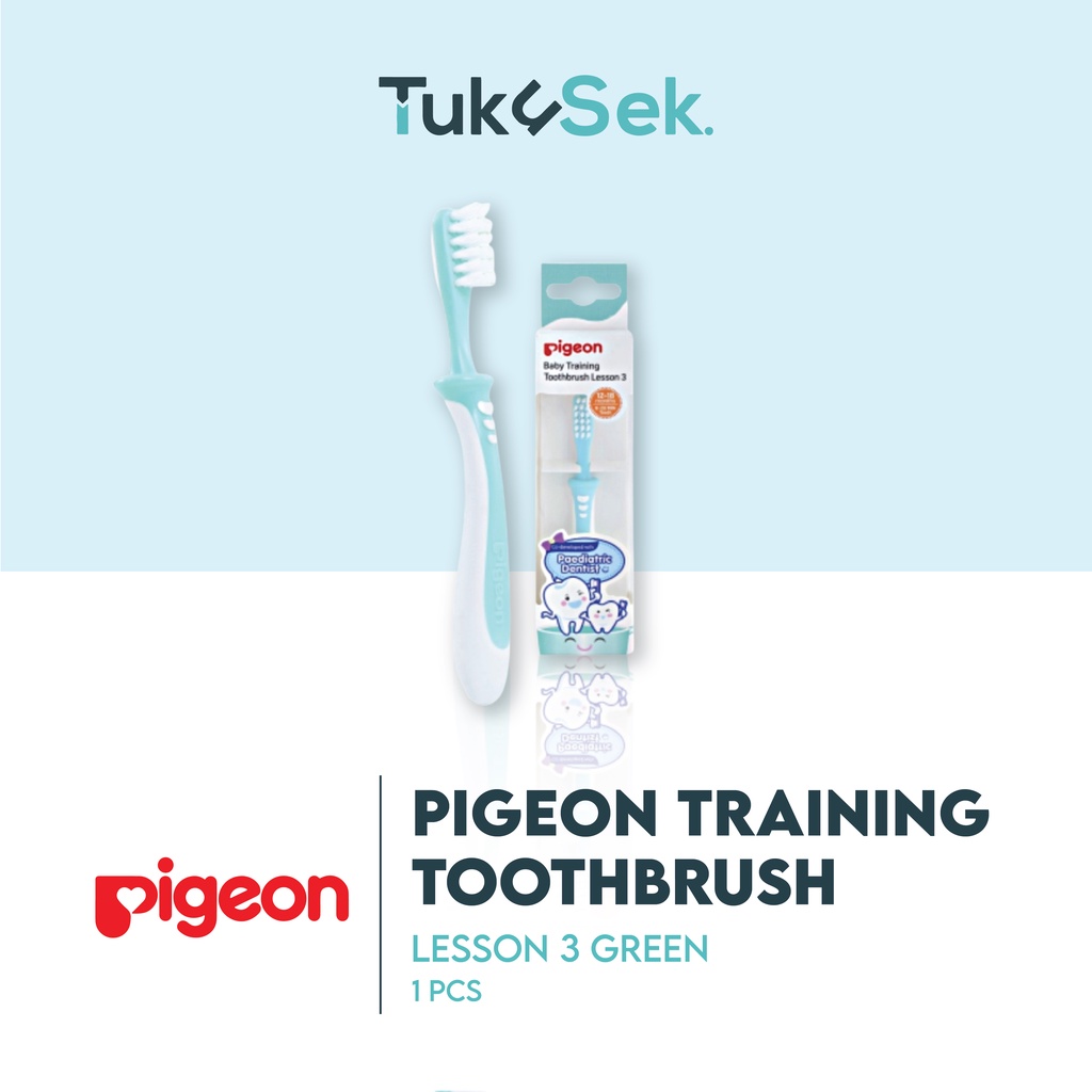 Jual PIGEON TRAINING TOOTHBRUSH LESSON 3 GREEN | Shopee Indonesia