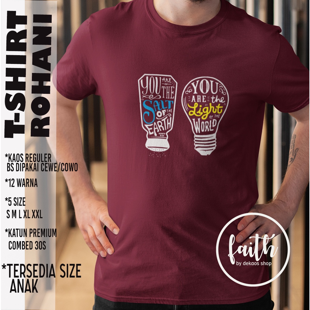 Jual KAOS ROHANI KRISTEN / KAOS NATAL / KAOS SALT LIGHT / KAOS ROHANI WANITA / KAOS KRISTEN ...