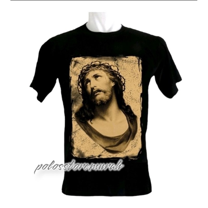 Jual KAOS SALIB KRISTEN [[ Kaos Yesus Mahkota Duri ]] / BAJU ROHANI ...