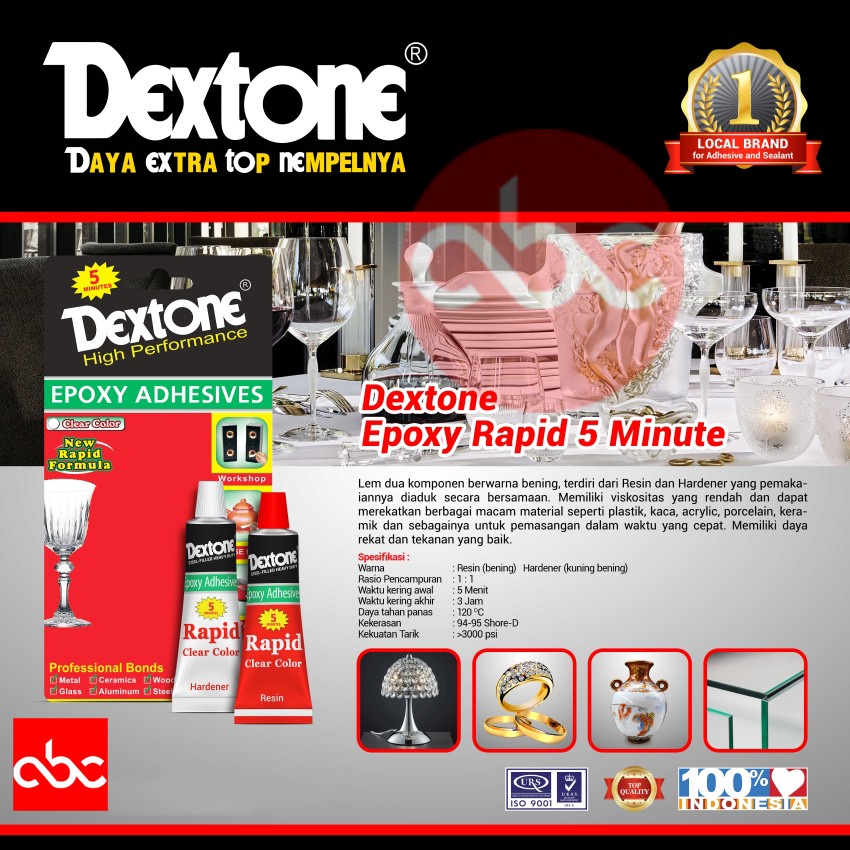 Jual Dextone Epoxy Adhesives Clear Color Rapid 5 mins 30ml | Shopee ...