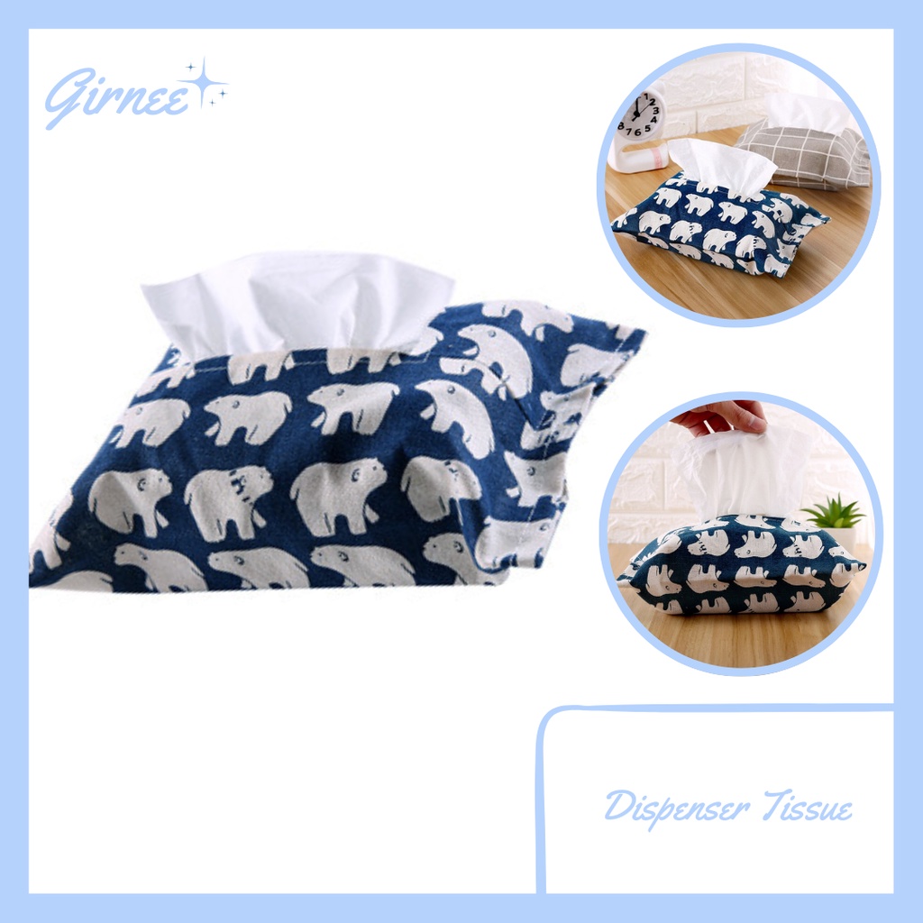 Jual Tempat Tissue Model Kain Canvas/Dispenser Tissue/Tempat Tisu ...
