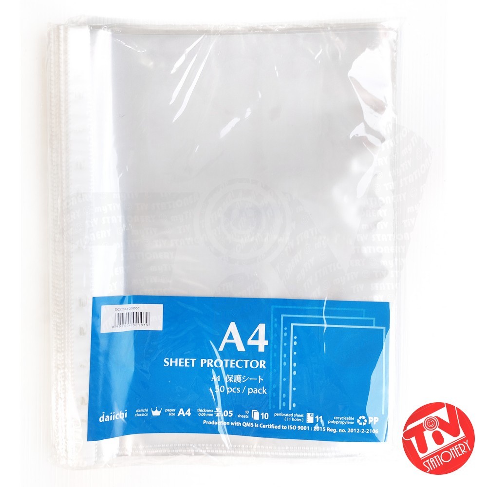 Jual PP Pocket | Sheet Protector Daiichi Ukuran A4 (isi 50 pcs ...