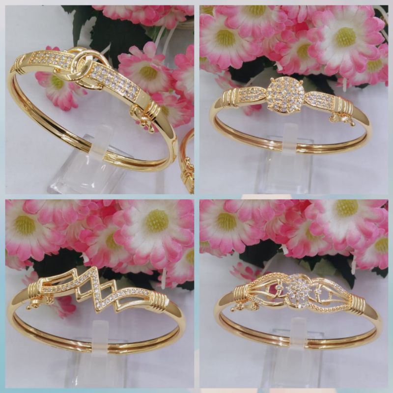 Jual Gelang bangle dewasa xuping berlapis emas dengan mata zicron.uk 6cm | Shopee Indonesia