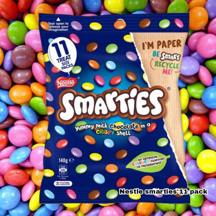 Jual Nestle Smarties 11 Treat size packs Chocolate/ Coklat Import ...