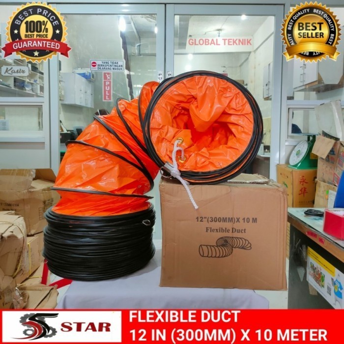 Jual SELANG BLOWER INDUSTRI 12" 10 METER PORTBALE VENTILATOR FLEXIBLE ...