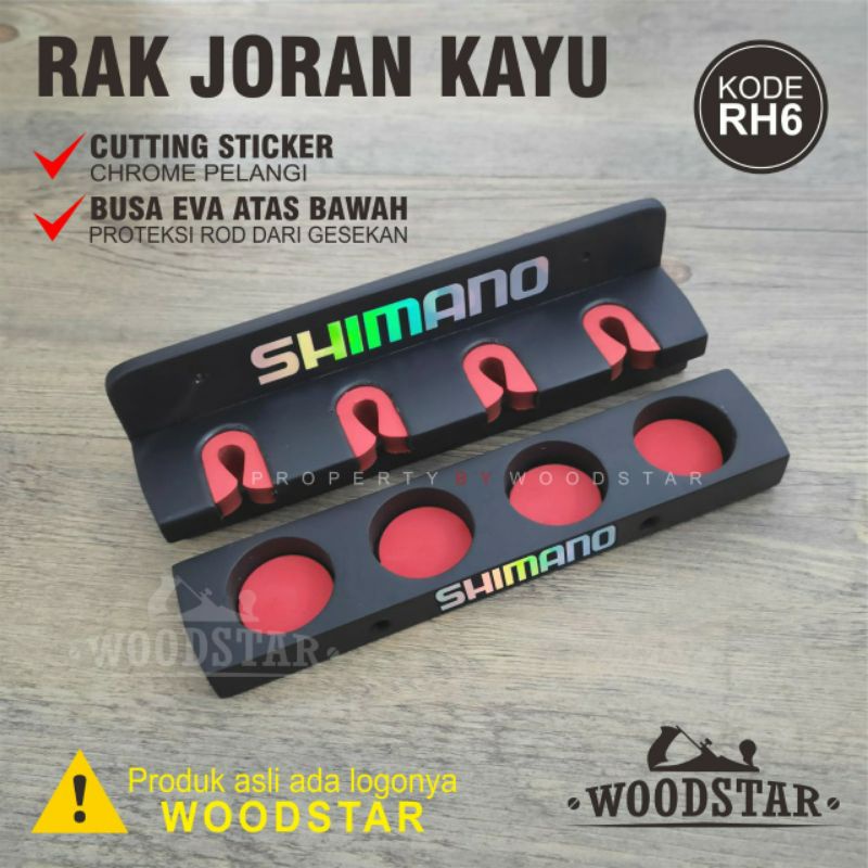 Jual rak joran pancing rak pancing tempel dinding kayu jati belanda Rod ...