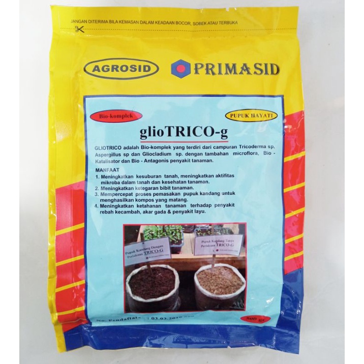 Jual Trichoderma GlioTrico-G 500gr Trico G Primasid Kemasan 500 gram ...