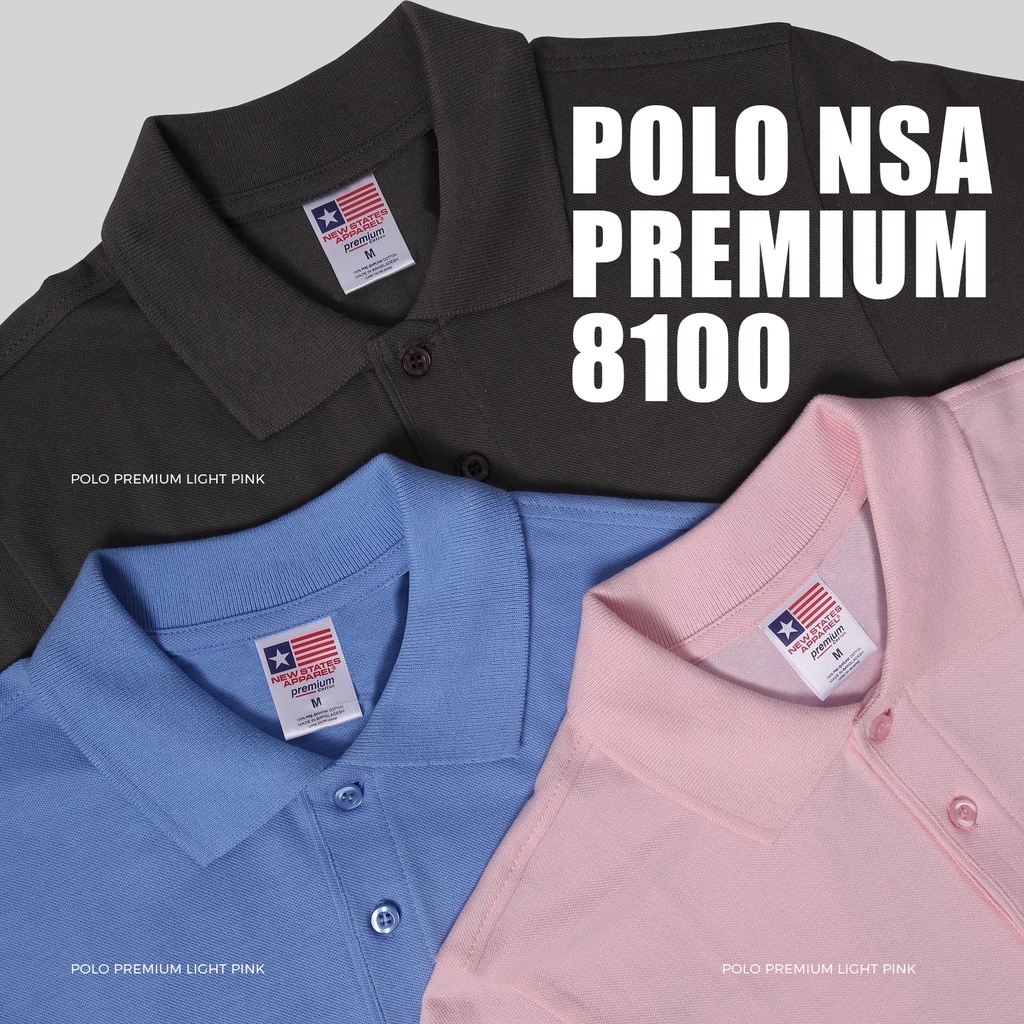 Jual KAOS POLOS POLO New States Apparel (NSA) Cotton Premium Import ...
