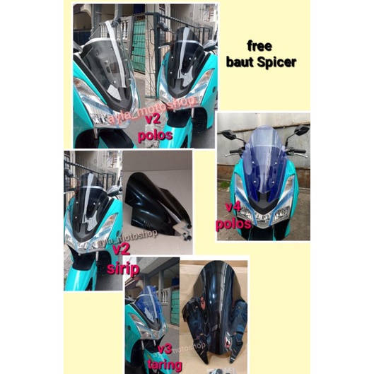 Jual WINDSHIELD YAMAHA LEXI MODEL TDR MINI POLOS DAN SIRIP V2 ,VISOR ...