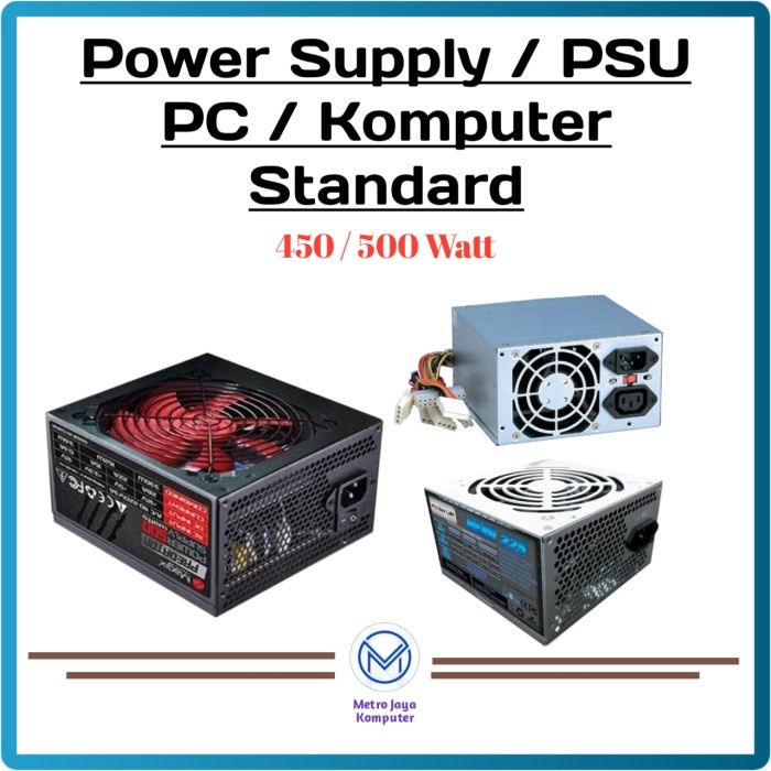 Jual Internal Psu / Power Supply Pc / Komputer Standard 450 / 500 Watt ...