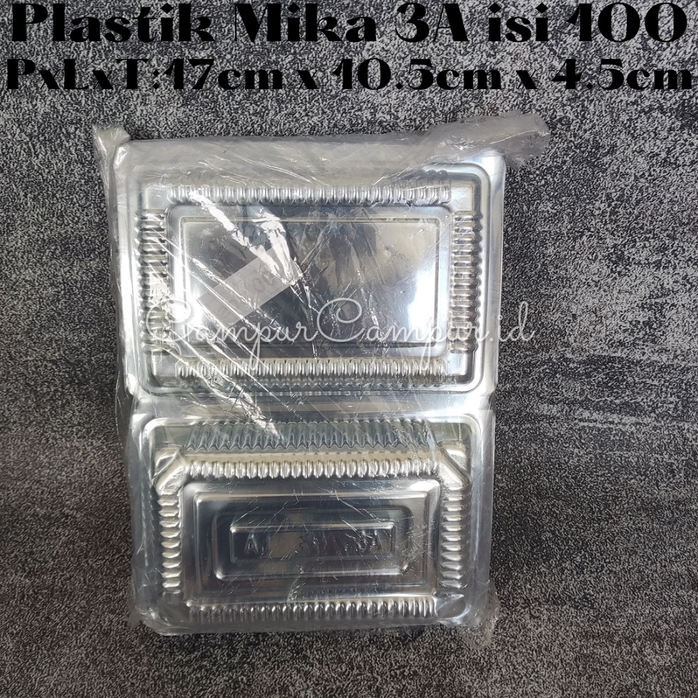 Jual Mika Plastik Kotak Tebal Makanan Nasi Campur Snack Jajan pasar ...