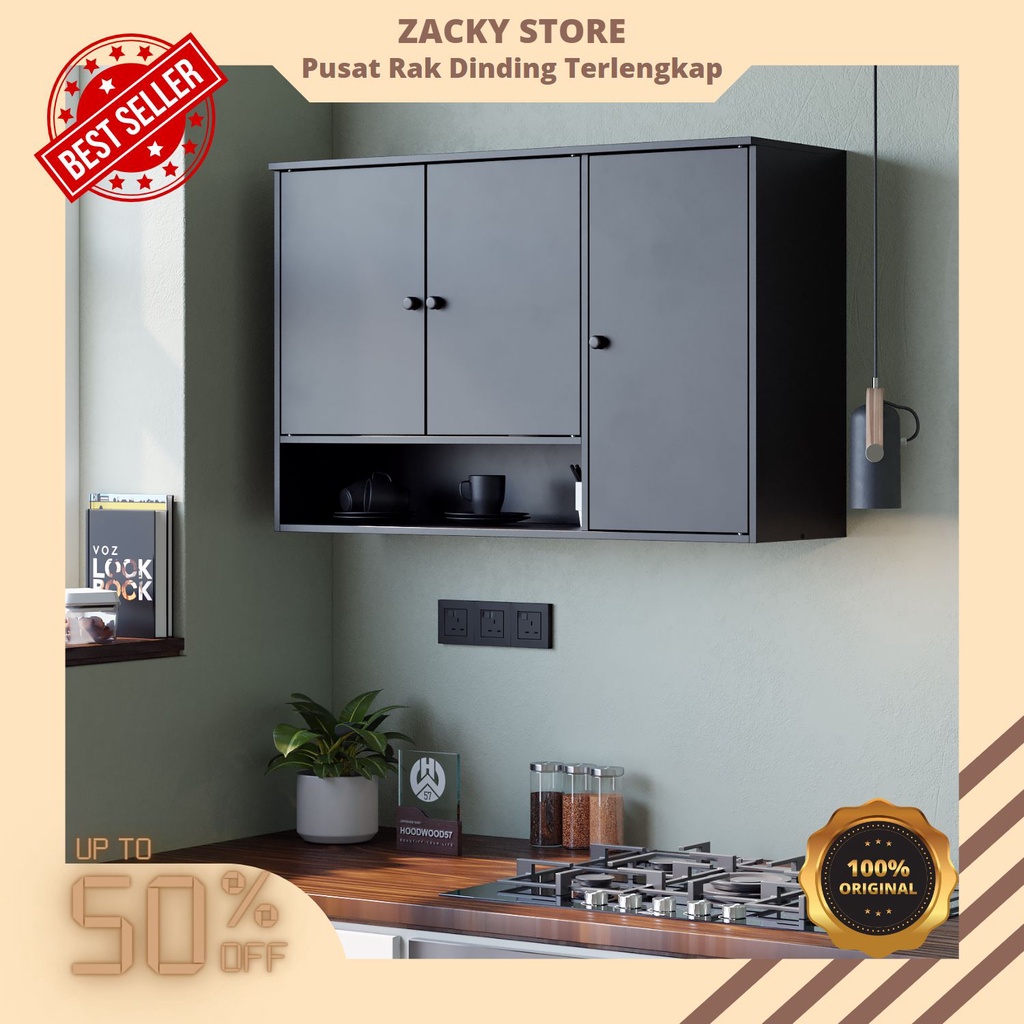 Jual KITCHEN SET ATAS 3 PINTU MINIMALIS LEMARI DAPUR GANTUNG RAK DAPUR ...