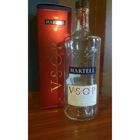 Jual botol bekas minuman keras miras martel Vsop +box import botol antik botol unik botol ...