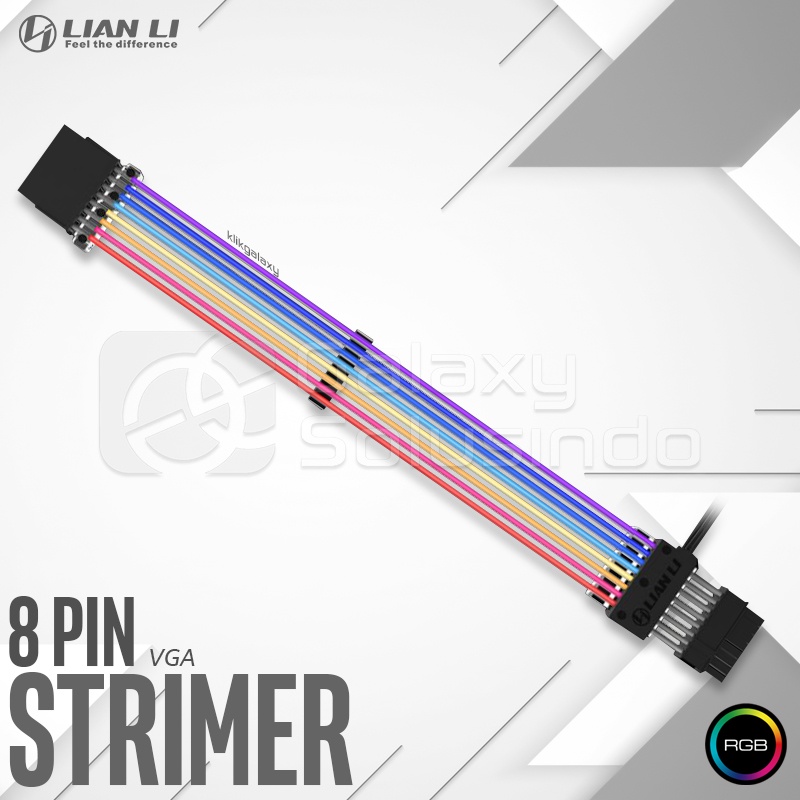 Jual LIAN LI Strimer RGB 8 pin PSU VGA Sleeve extension cable | Shopee ...