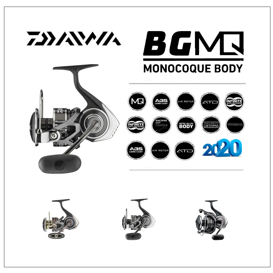 Jual Daiwa BG MQ 2020 Monocoque Spiining Reel Pancing | Shopee Indonesia