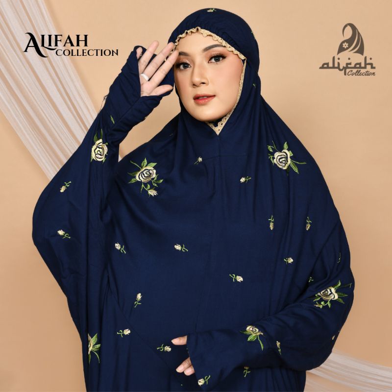 Jual Mukena Terusan Dewasa Katun Rayon Bordir Mawar Alifah mukenah ...