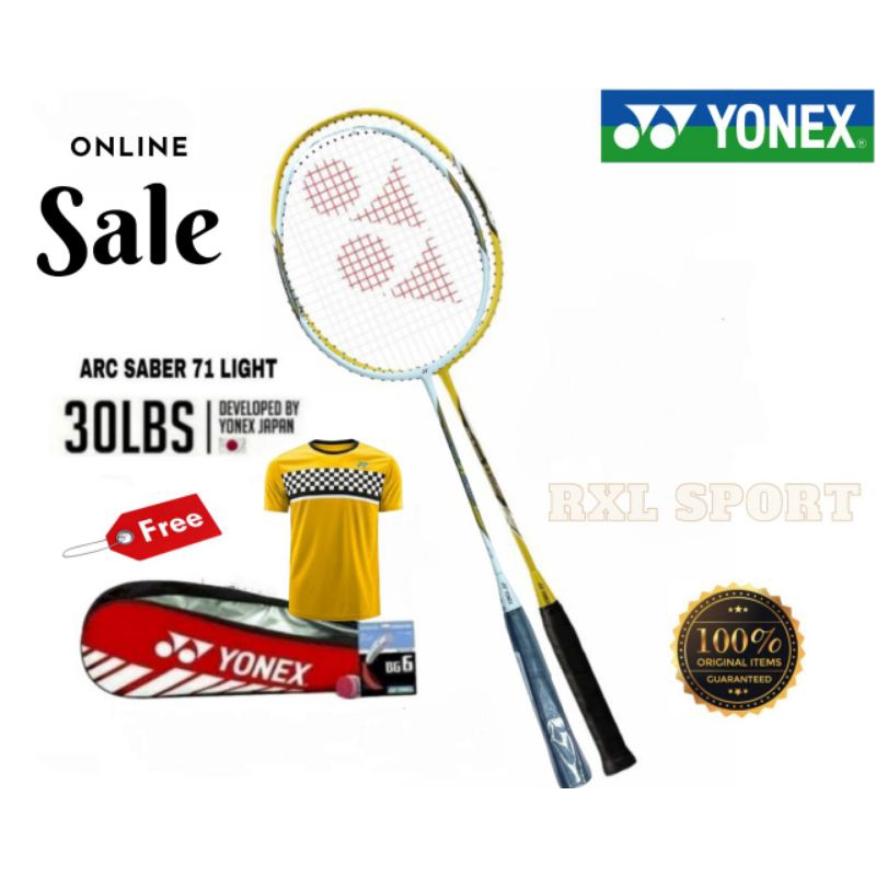 Jual Yonex Arcsaber 71 light rudy hartono raket badminton original | Shopee Indonesia