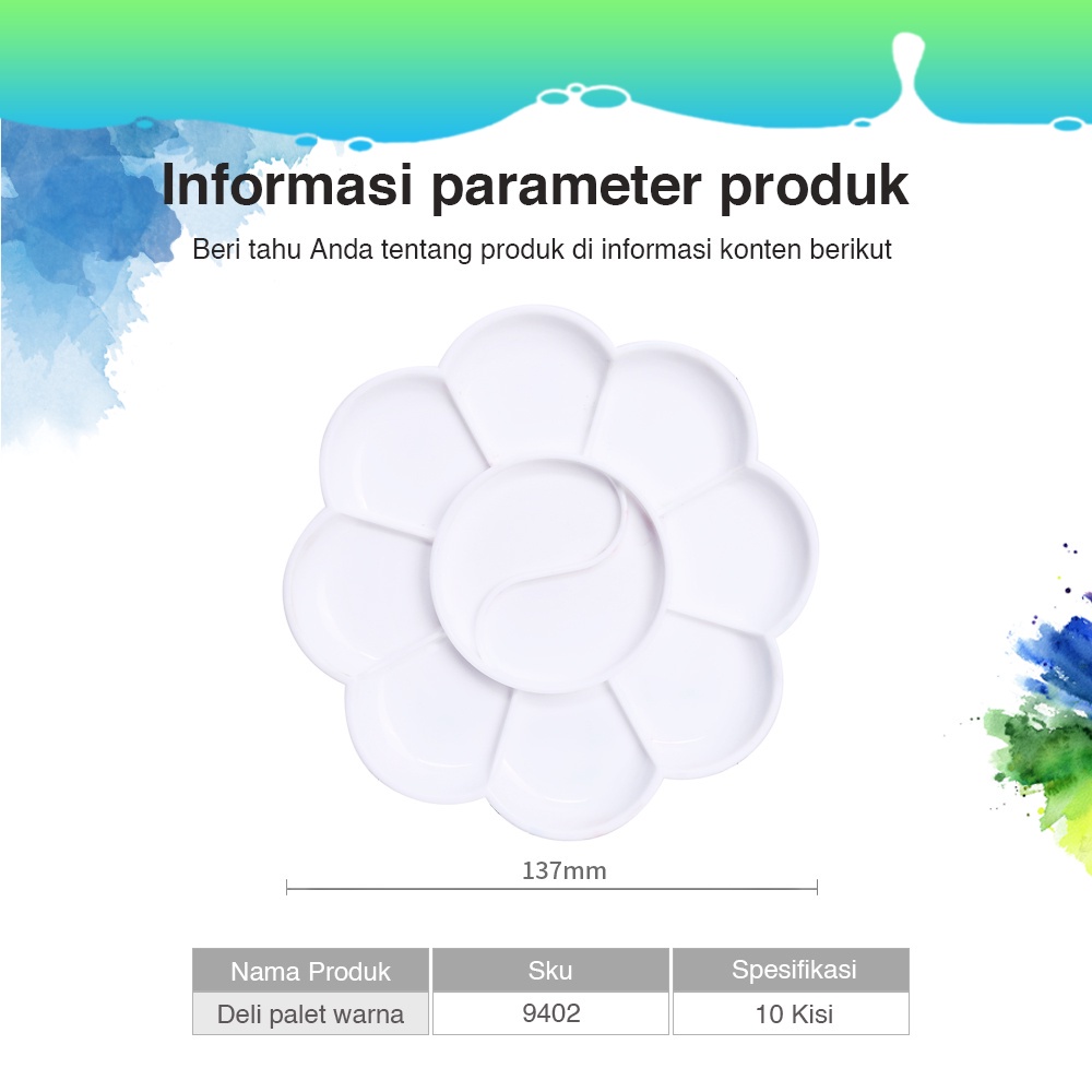 Jual Deli Palet Cat / Wadah Cat ukuran 13,7cm terdiri dari 10 lubang ...