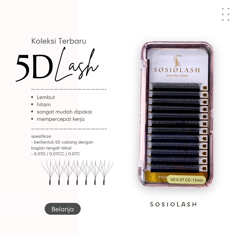 Jual Sosiolash - 5D lash series Rose volume eyelash extension | Shopee ...