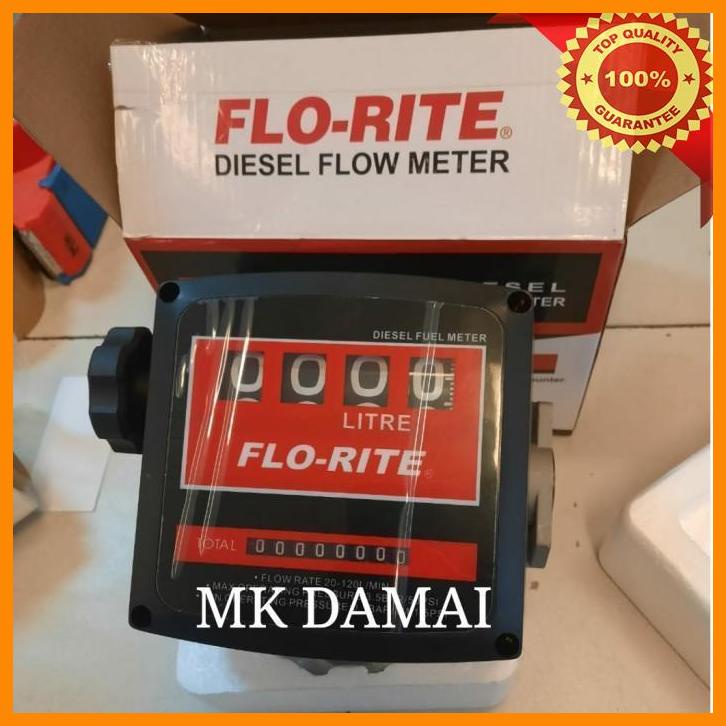 Jual (MKD) Meteran solar Flo Rite 4 digit drat 1" Flowmeter / Flow ...