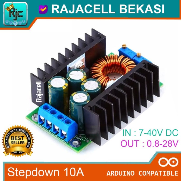 Jual Kit Set Dc Step Down 10A 300W Cc Cv 0.8~28V Out Module Stepdown ...
