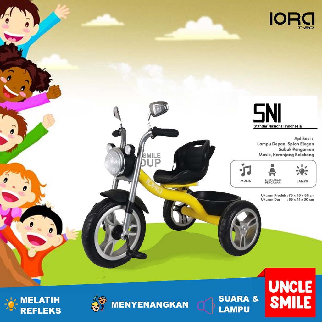 Jual Sepeda Anak roda tiga PMB IORA T20 T-20 T 20 Desain Baru | Shopee ...