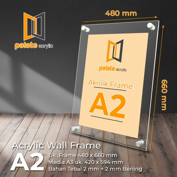 Jual Frm Akrilik Frame A2 / Bingkai / Display Poster Akrilik Premium ...
