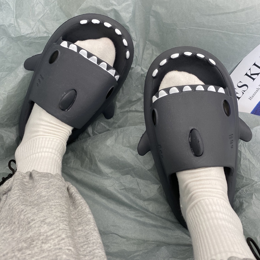Jual SIZE 36-45 KOMIN-Sandal Hiu Couple Kartun Sendal Shark Dewasa ...