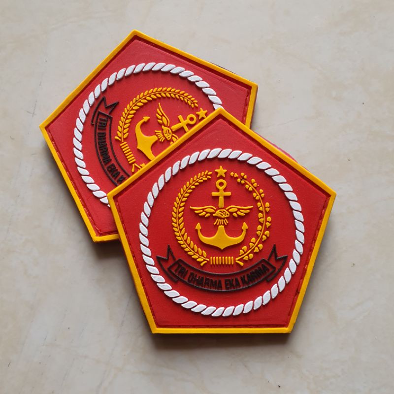 Jual patch rubber logo mabes tni - tempelan emblem karet velcro ...