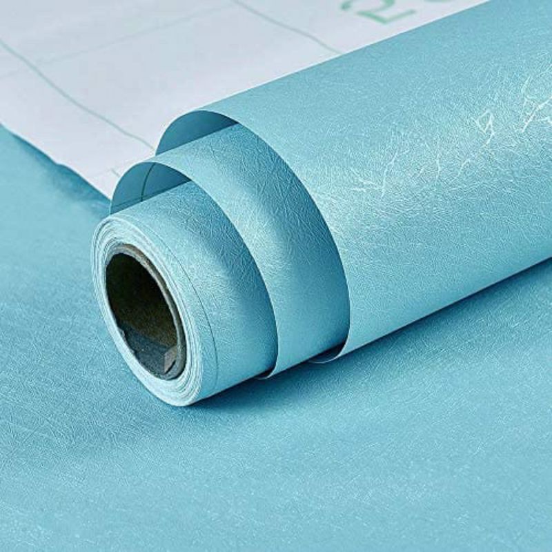 Jual Wallpaper Sticker Dinding Polos Biru Abstrak Dekorasi Dinding ...