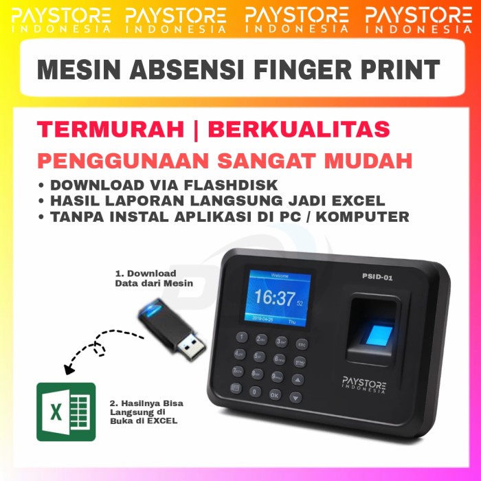 Jual Absensi Mesin Absensi Sidik Jari Ps-F01/ Absen Fingerprint / Finger Print | Shopee Indonesia