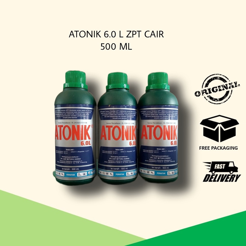 Jual Atonik 6.0 L ZPT Cair 500 ml Hormon Pupuk Zat Pengatur Tumbuh ...