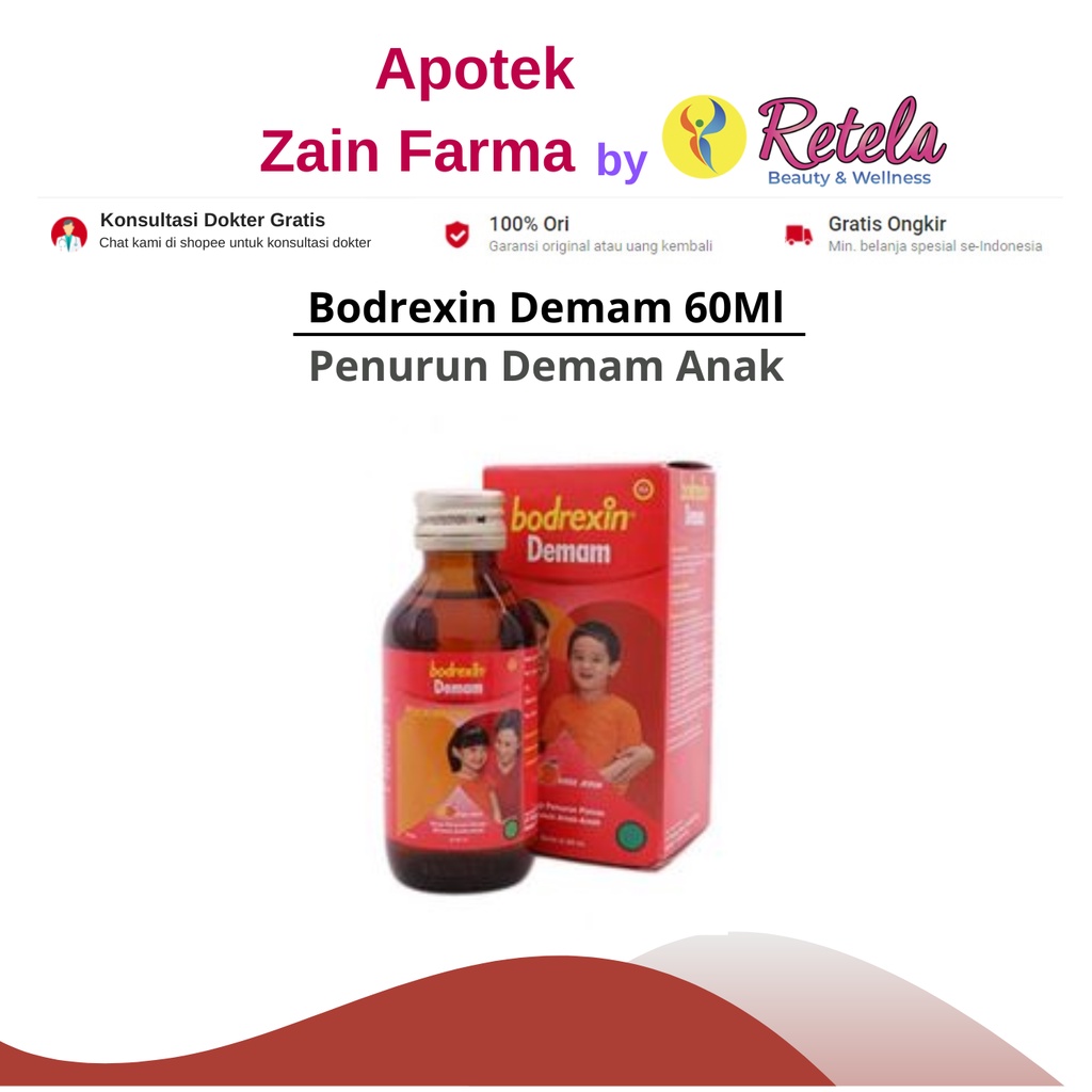 Jual BODREXIN DEMAM UNTUK ANAK RASA JERUK 60 ML | Shopee Indonesia
