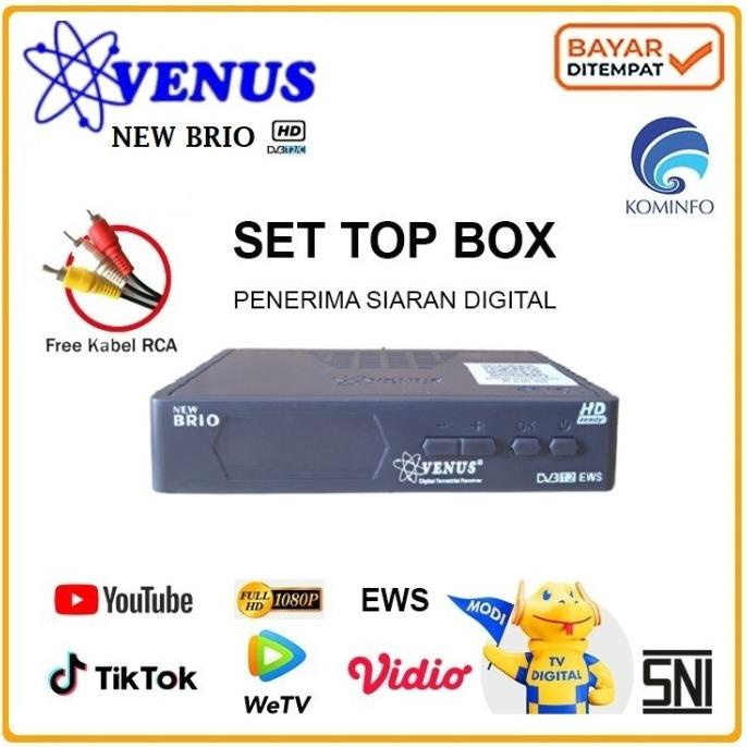 Jual Set Top Box Venus New Brio Digital EWS Full HD Youtube TikTok | Shopee Indonesia