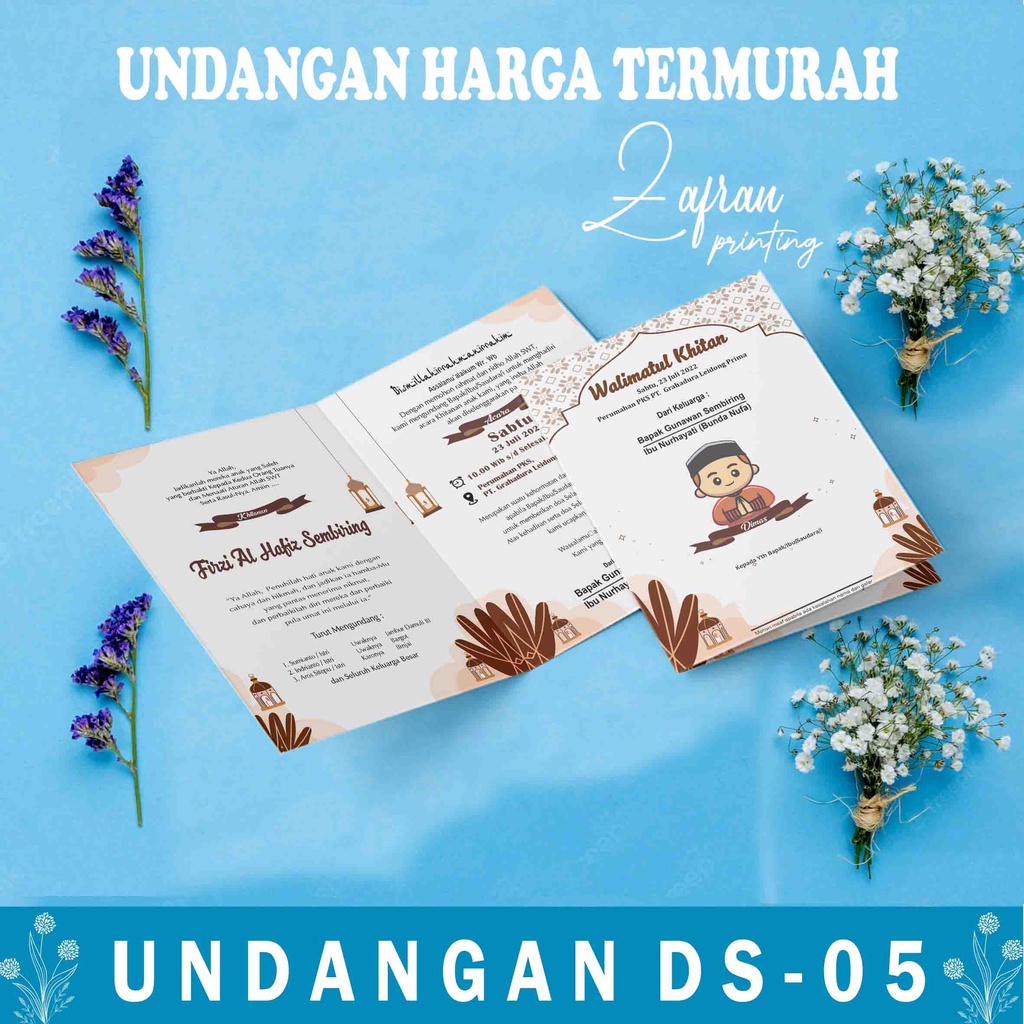 Jual Undangan Khitanan, Sunatan Model Terbaru, Murah Cantik, Vintage ...